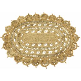 Sisalteppich CarpetFine "Juteteppich Cate", beige (natur), B:120cm H:13mm L:170cm, Jute, Teppiche, Sisalteppich, nat&uuml;rliches Pflanzenmaterial von Hand gewebt, Boho Style