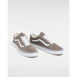 Sneaker Vans "Old Skool", Damen, Gr. 42,5, bungee cord, Leder, Schuhe Sneaker, mit kontrastfarbenem Logo an der Ferse