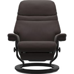 Relaxsessel stressless "Sunrise", braun (chocolate paloma), B:88cm H:103cm T:78cm, Leder BATICK: BATICK ist ein leicht korrigiertes, durchgef&auml;rbtes und genarbtes M&ouml;belleder, bei dem die meisten Unebenheiten und Spuren in der Regel entfernt wurden.;Leder PALOMA: PALOMA ist ein durchgef&auml;rbtes Semianilin-M&ouml;belleder mit nat&uuml;rlicher Narbung.;ROHLEDER Stoff Q2 FARON: Ein fester zuverl&auml;ssiger Boucl&eacute; mit 