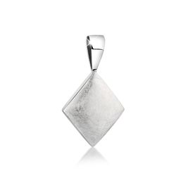 Kettenanh&auml;nger NENALINA "Karo Geo Viereck Trend Minimal 925 Silber", grau, Schmuckanh&auml;nger, Damen, onesize, ohne Stein, Silber 925 (Sterlingsilber), Kettenanh&auml;nger