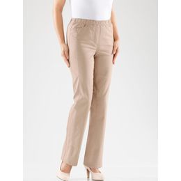 Schlupfjeans Classic Basics, Damen, Gr. 265, Extrakurzgr&ouml;&szlig;en, beige (sand), 96% Baumwolle, 4% Elasthan, unifarben, lang, Jeans Schlupfjeans