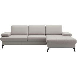Sit & More Ecksofa SIT & MORE "Morris L-Form, inkl. Sitztiefenverstellung", grau (light grau), B:275cm H:82cm T:171cm, Sofas, Ecksofa, wahlweise mit Armteilverstellung, Bettfunktion & Bettkasten