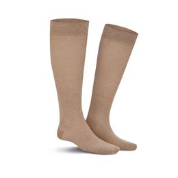 Kniestr&uuml;mpfe Kunert "FLY&CARE", Herren, Gr. 41-42, beige, meliert, Baumwollmischung, normal, Socken Kniestr&uuml;mpfe, St&uuml;tzklasse 3, druckfreier Komfortbund