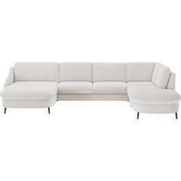 Sit & More Wohnlandschaft SIT & MORE "Soul U-Form", wei&szlig;, B:356cm H:90cm T:239cm, 100% Polyester, Sofas, Wohnlandschaft, wahlweise mit Bettfunktion und Bettkasten oder Schubkasten