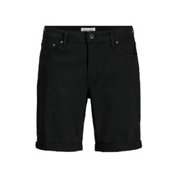 Jack & Jones PlusSize Shorts "JPSTRICK ORIGINAL SHORT PLS", Herren, Gr. 44 (5XL), N-Gr, schwarz, Web, Obermaterial: 98% Baumwolle, 2% Elasthan, JACK & JONES PLUSSIZE, unifarben, slim fit, Hosen Shorts