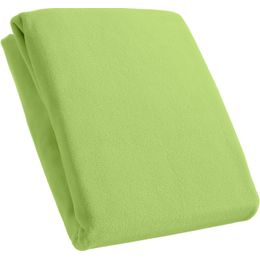 Spannbettlaken Kum "Mikrofaser-Fleece Spannbetttuch", gr&uuml;n, L:200cm, Microfaser-Fleece, Obermaterial: 100% Polyester, Bettlaken, Spannbettlaken, bis ca. 25 cm Matratzenh&ouml;he, weich & kuschelig