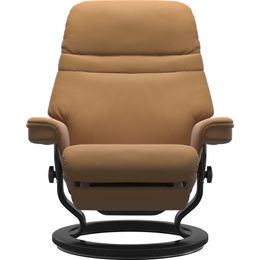 Relaxsessel stressless "Sunrise", braun (new caramel batick), B:79cm H:103cm T:78cm, Leder BATICK: BATICK ist ein leicht korrigiertes, durchgef&auml;rbtes und genarbtes M&ouml;belleder, bei dem die meisten Unebenheiten und Spuren in der Regel entfernt wurden.;Leder PALOMA: PALOMA ist ein durchgef&auml;rbtes Semianilin-M&ouml;belleder mit nat&uuml;rlicher Narbung.;ROHLEDER Stoff Q2 FARON: Ein fester zuverl&auml;ssiger Boucl&eacute; mi