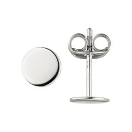 Paar Ohrstecker Jobo, silber (silber 925), Ohrringe, Damen, 6,2mm, Silber 925 (Sterlingsilber), 925 Silber