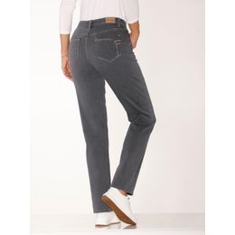 WITT Damen 5-Pocket-Jeans in gerade Schnittf&uuml;hrung, anthrazit-grey-denim, Gr&ouml;&szlig;e 40