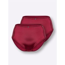 w&auml;schepur w&auml;schepur Damen H&uuml;ftslip mit seitlichem Spitzeneinsatz, bordeaux, Gr&ouml;&szlig;e 36/38