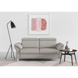 Sit & More 2,5-Sitzer SIT & MORE "Arngast", grau (light grau), B:186cm H:84cm T:93cm, Sofas, inklusive Federkern und Kopfteilverstellung