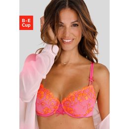 Lascana Damen B&uuml;gel-BH, pink-orange, Gr&ouml;&szlig;e 85D