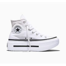 Sneaker Converse "CHUCK TAYLOR ALL STAR LIFT DOUBLE", Damen, Gr. 40, wei&szlig;, schwarz, wei&szlig;, Textil, Schuhe Sneaker