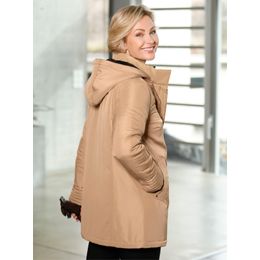 WITT Damen Longjacke mit Klett- und Rei&szlig;verschluss, camel, Gr&ouml;&szlig;e 20