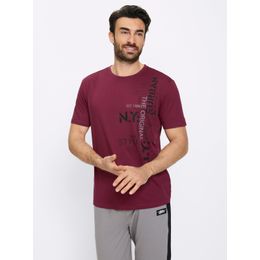 Catamaran Sports Herren Funktionsshirt mit Schriftzug, bordeaux-bedruckt, Gr&ouml;&szlig;e 44/46