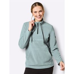 Catamaran Sports Damen Fleecepullover mit weitenregulierbarem Stehkragen, kalkmint, Gr&ouml;&szlig;e 36/38