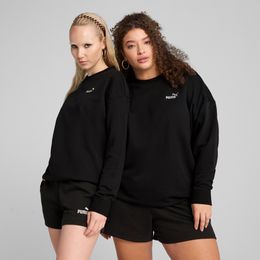 Langarmshirt Puma "ESS SMALL NO. 1 LOGO RELAXED CREW TR", Damen, Gr. S, schwarz (Puma schwarz), Sweatware, Obermaterial: 100% Baumwolle, unifarben, relaxed fit normal, Rundhals, Shirts Langarmshirt, mit Rundhalsausschnitt, Langarm, aus Baumwollmischung