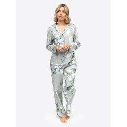Cyberjammies Schlafshirt 'Kallie' Damen Gr&ouml;&szlig;e XXXL grau / gr&uuml;n / wei&szlig;