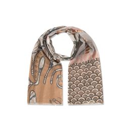 Codello Schal Tuch Muschel-Motiv Damen Gr&ouml;&szlig;e One Size beige