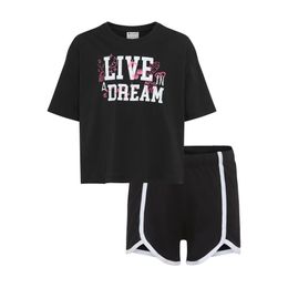 Champion Authentic Athletic Apparel Set Jungen Gr&ouml;&szlig;e 116/122 hellpink / schwarz / wei&szlig;