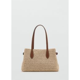 Mango Schultertasche Damen Gr&ouml;&szlig;e one size beige / braun