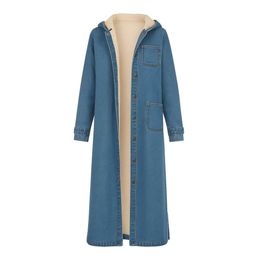 Modamihram Mantel Damen Gr&ouml;&szlig;e XXXL blue denim Wintermantel