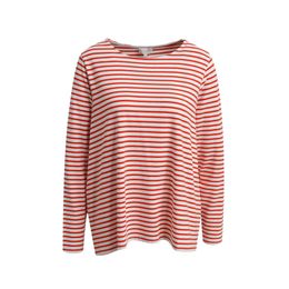 Milano Italy Gestreiftes Langarmshirt mit A-Form Damen Gr&ouml;&szlig;e L rot
