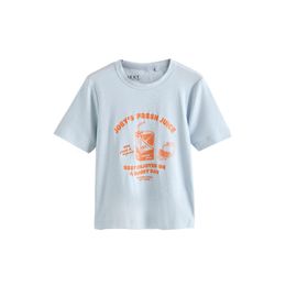 next T-Shirt Damen Gr&ouml;&szlig;e XXL/XXXL hellblau / dunkelorange