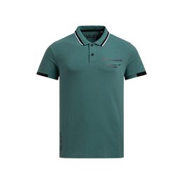 CAMP DAVID Poloshirt mit mit Backprint Herren Gr&ouml;&szlig;e XL petrol
