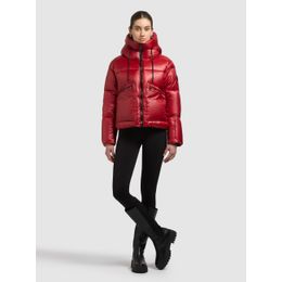 Steppjacke Khujo "LUNA", Damen, Gr. L, nebula rot, 100% Nylon, unifarben, regular fit h&uuml;ftlang, eingesetzt elastischer Bund mit Windstopper, Jacken Steppjacke