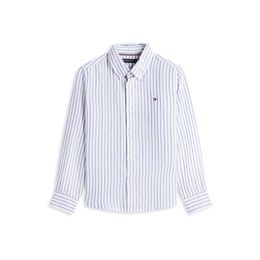 Tommy Hilfiger Hemd Jungen Gr&ouml;&szlig;e 98 blaumeliert / wei&szlig;