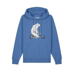 Watapparel Sweatshirt ' B&auml;r auf Bike ' male Blue size XS