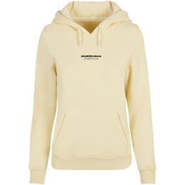 Merchcode Sweatshirt 'Unlimited Skills' Damen Gr&ouml;&szlig;e M azur / pastellgelb / hellgrau / schwarz