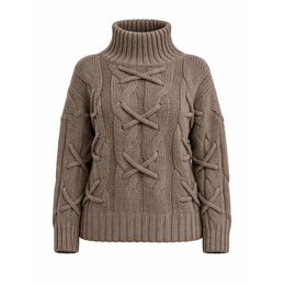 Worldclassca Strickjacke 'Strick Pullover mit Stehkragen' Damen Gr&ouml;&szlig;e S/L taupe