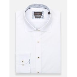 7camicie Businesshemd 'Firenze Sport Poplin Stretch Man Shirt White' Herren Gr&ouml;&szlig;e 43 wei&szlig;