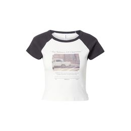 RVCA T-Shirt 'WELCOME' Damen Gr&ouml;&szlig;e L orange / schwarz / offwhite