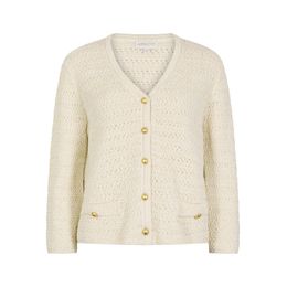Apricot Shimmer Cotton Cardigan ' ' Damen Gr&ouml;&szlig;e M creme