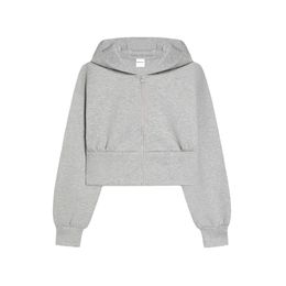 Bershka Sweatjacke Damen Gr&ouml;&szlig;e L grau