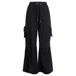 Influencer Cargo Pants 'Drawstring' female Black size XL