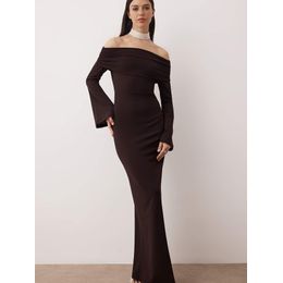 Trendyol Kleid Damen Gr&ouml;&szlig;e 34 dunkelbraun Winterkleid