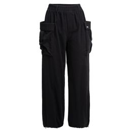 Influencer Cargo Pants 'Drawstring' female Black size S