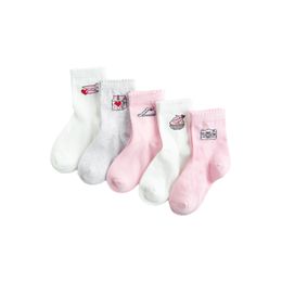 Cool Club Socken M&auml;dchen Gr&ouml;&szlig;e 25/27 hellpink / wei&szlig;