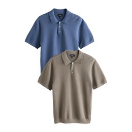 next Poloshirt Herren Gr&ouml;&szlig;e XXL blau / greige