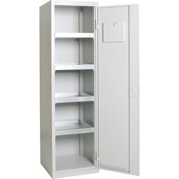 Umweltschrank mit T&uuml;rlochung, HxBxT 1800 x 500 x 500 mm, 4 Wannenb&ouml;den, lichtgrau / lichtgrau kaiserkraft