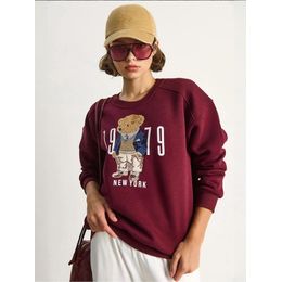 Bianco Lucci Sweatshirt female Red size S