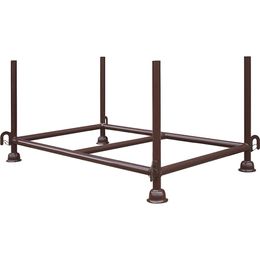 Eichinger Stapelgestell, LxBxH 900 x 700 x 910 mm, mit 1 Querrohr, schokoladenbraun