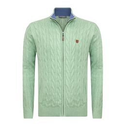 Jacey Quinn Strickjacke Herren Gr&ouml;&szlig;e L braun / mint / hellgr&uuml;n