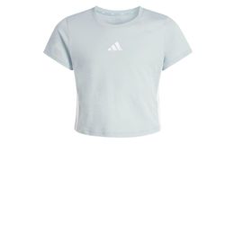 adidas Sportswear Funktionsshirt 'Essentials' M&auml;dchen Gr&ouml;&szlig;e 116 hellgr&uuml;n / wei&szlig;