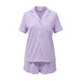 Loungeable Pyjama Damen Gr&ouml;&szlig;e XL lila Winterkleid