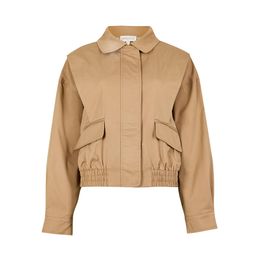 Apricot Pleat Detail Bomber Jacket ' ' Damen Gr&ouml;&szlig;e 40 ecru